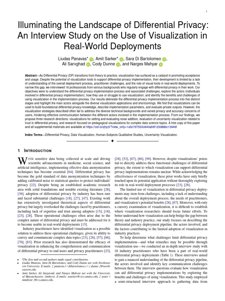 Illuminating the Landscape of Differential Privacy an Interview Study on the Use of ...