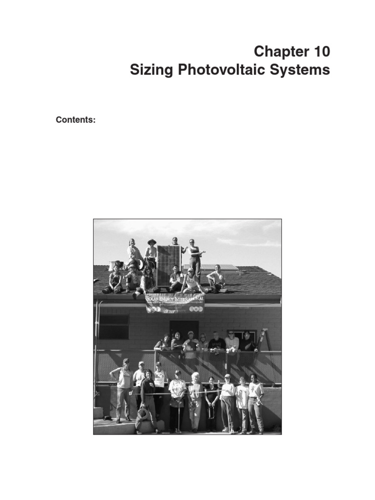 Chapter10 - Sizing PV Systems | PDF | Photovoltaic System | Photovoltaics