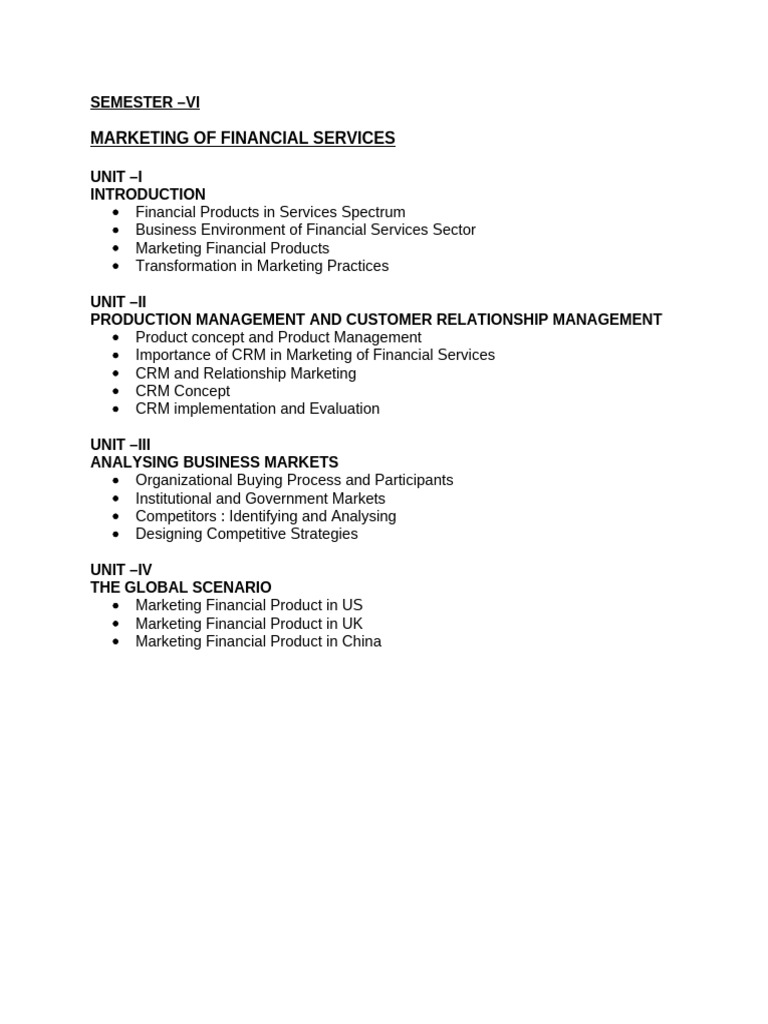 Marketing of Financial Service | PDF