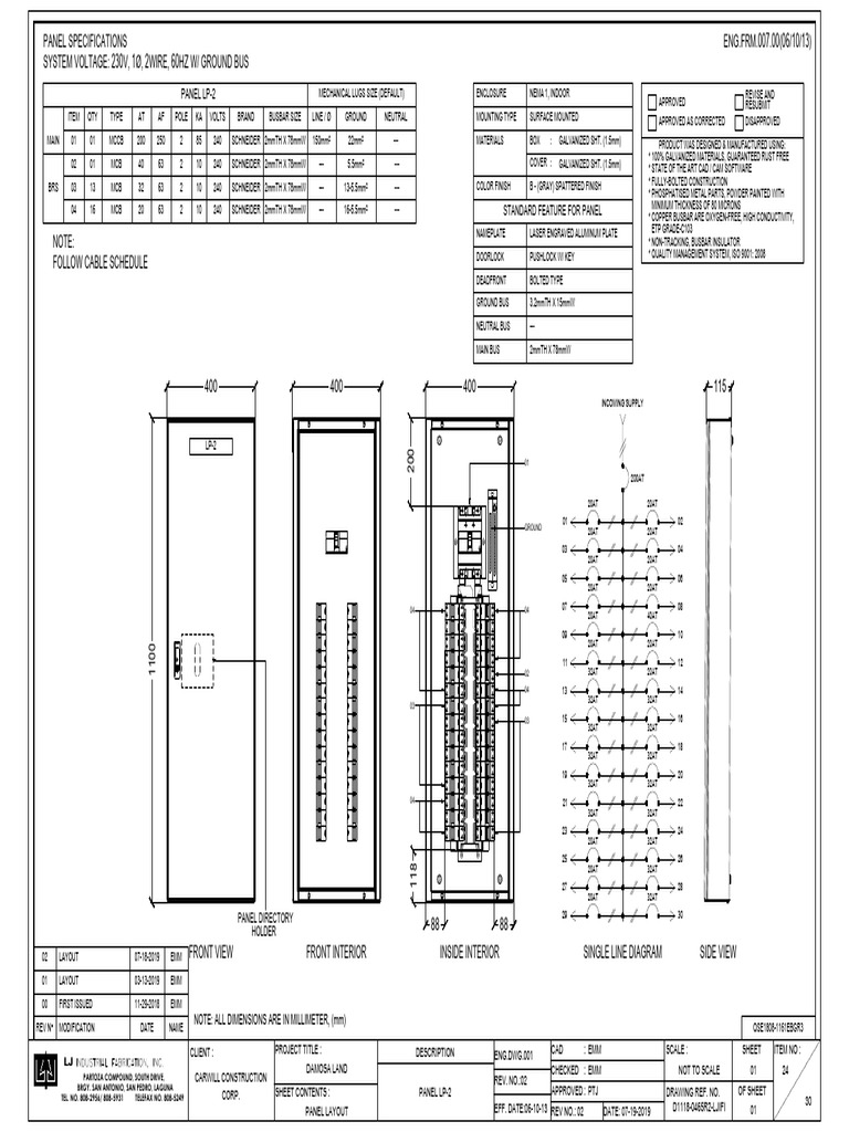 24 - Panel Lp-2-Panel Layout | PDF | Electrical Components | Electric Power