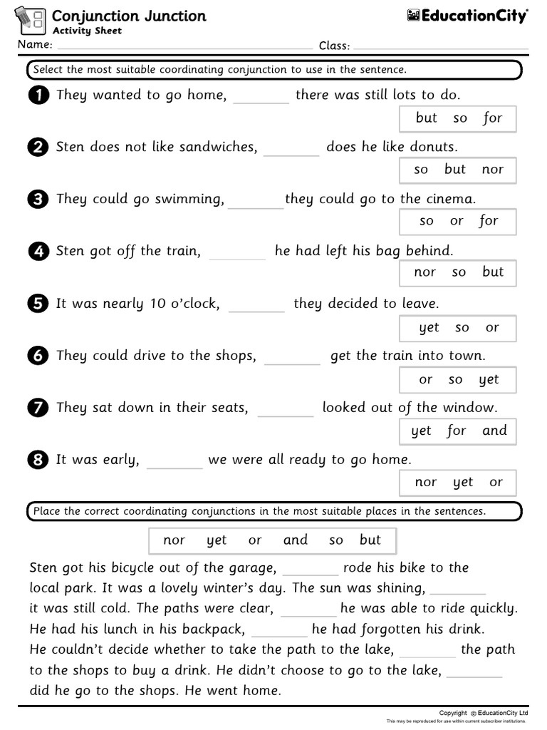 Conjunction Junction - 35499 | PDF