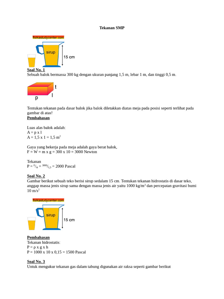 Tekanan SMP | PDF