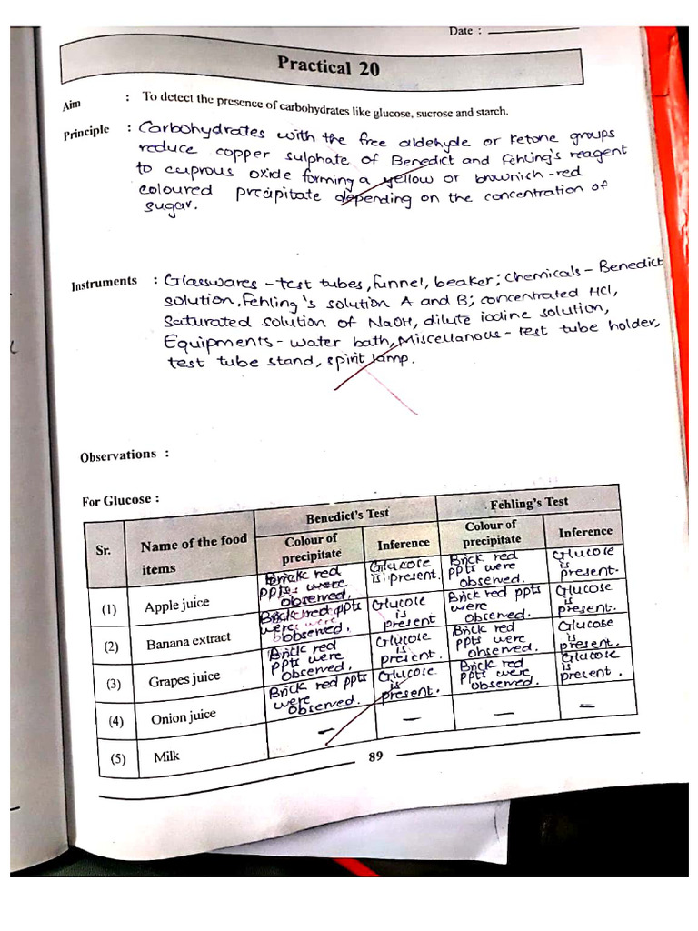 11th Biology Practical 1-34 | PDF