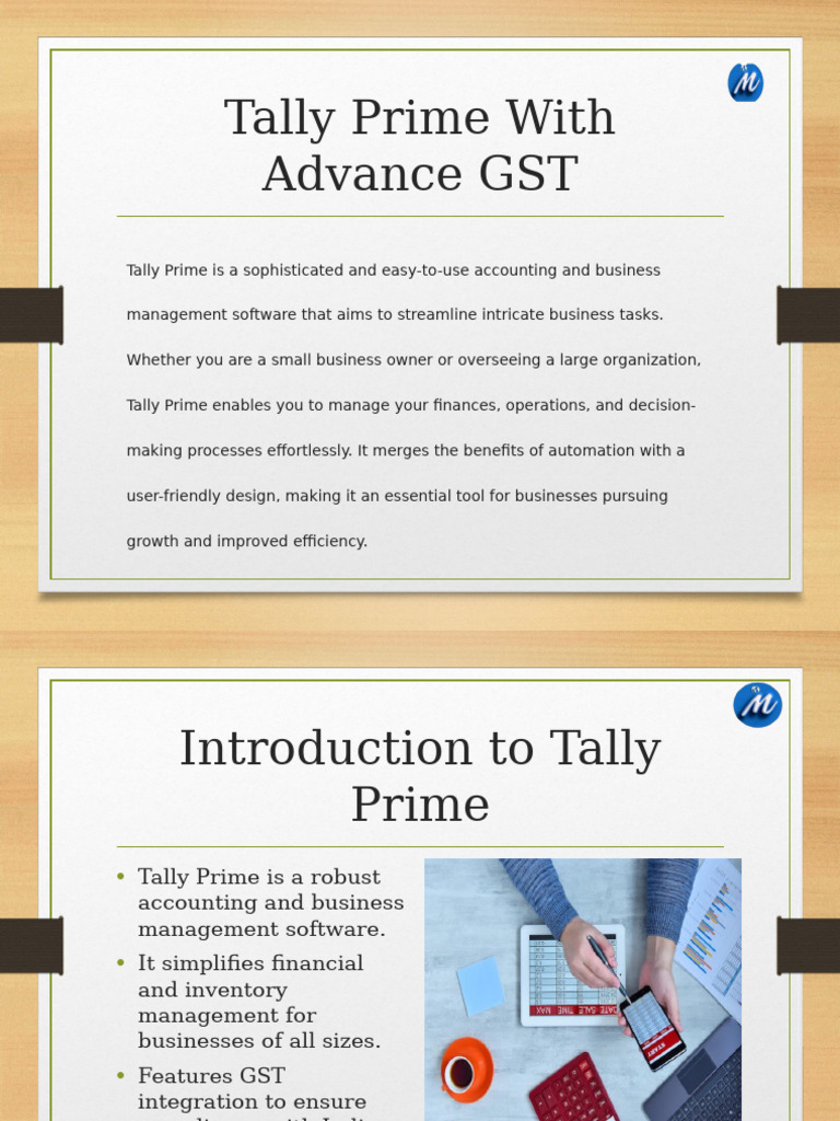 Tally Prime With Advance GST | PDF