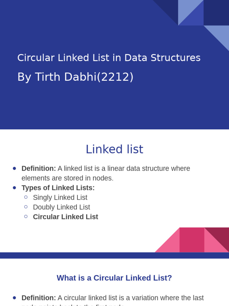 Circular Linked List | PDF