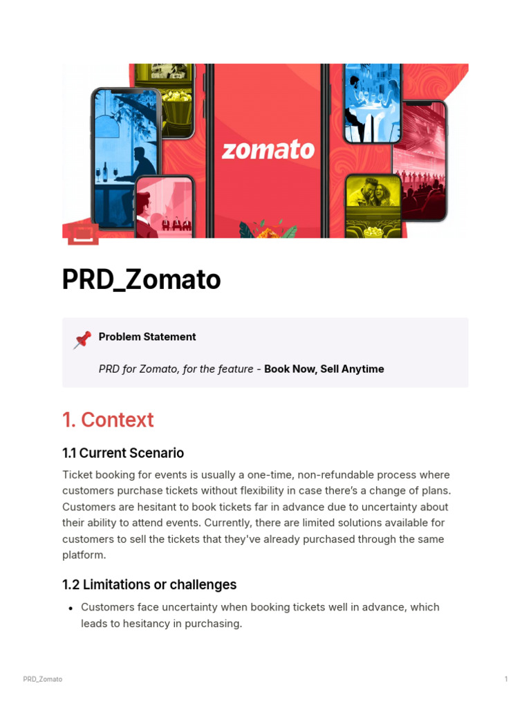 Zomato - PRD | PDF | Reseller | Sales