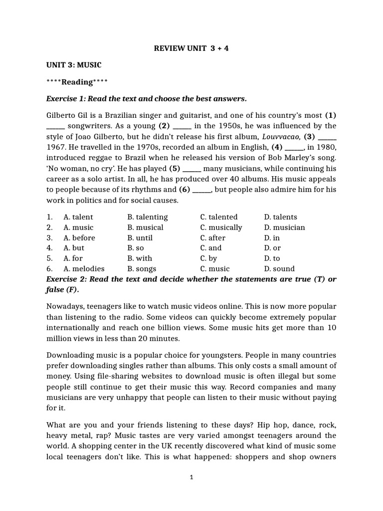 REVIEW UNIT 3 4_G10 | PDF | Adolescence