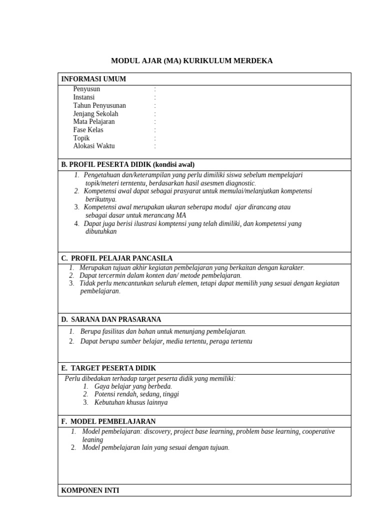 Cara Menyusun MA Pak Bagyo | PDF