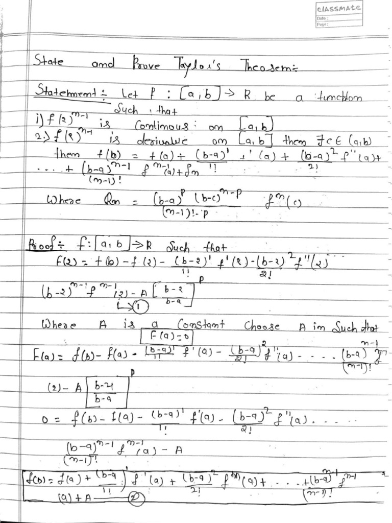 Taylor Theorem | PDF