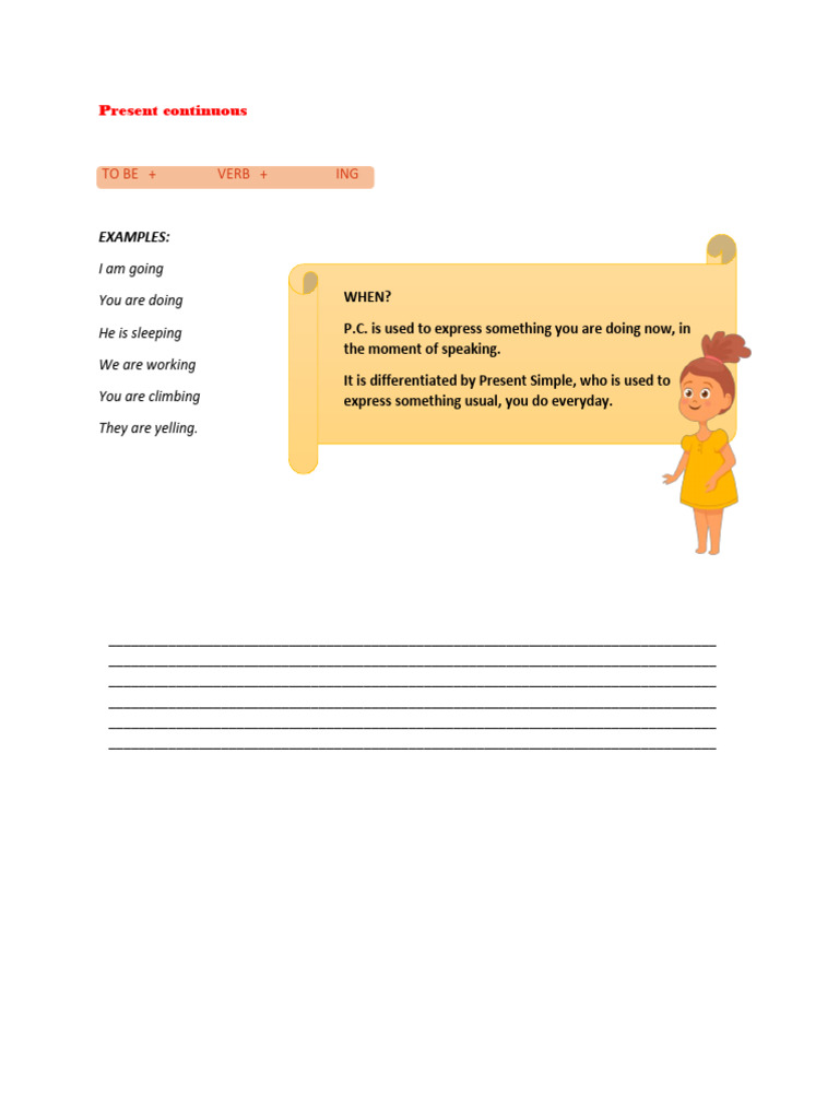 Present Continuous | PDF