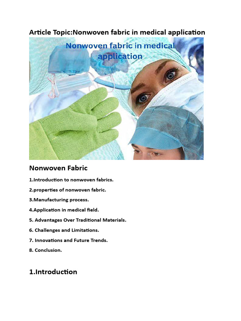 Article Topi1 | PDF | Nonwoven Fabric | Textiles