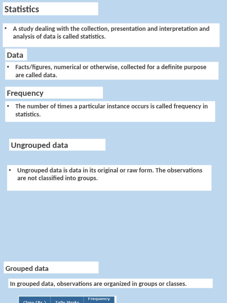 Class 10 Maths Statistics Notes | PDF | Mean | Mode (Statistics)