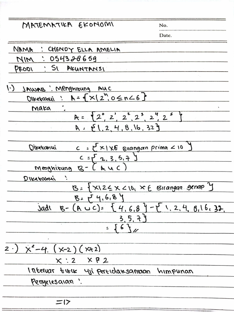 Tugas 1 Matematika | PDF