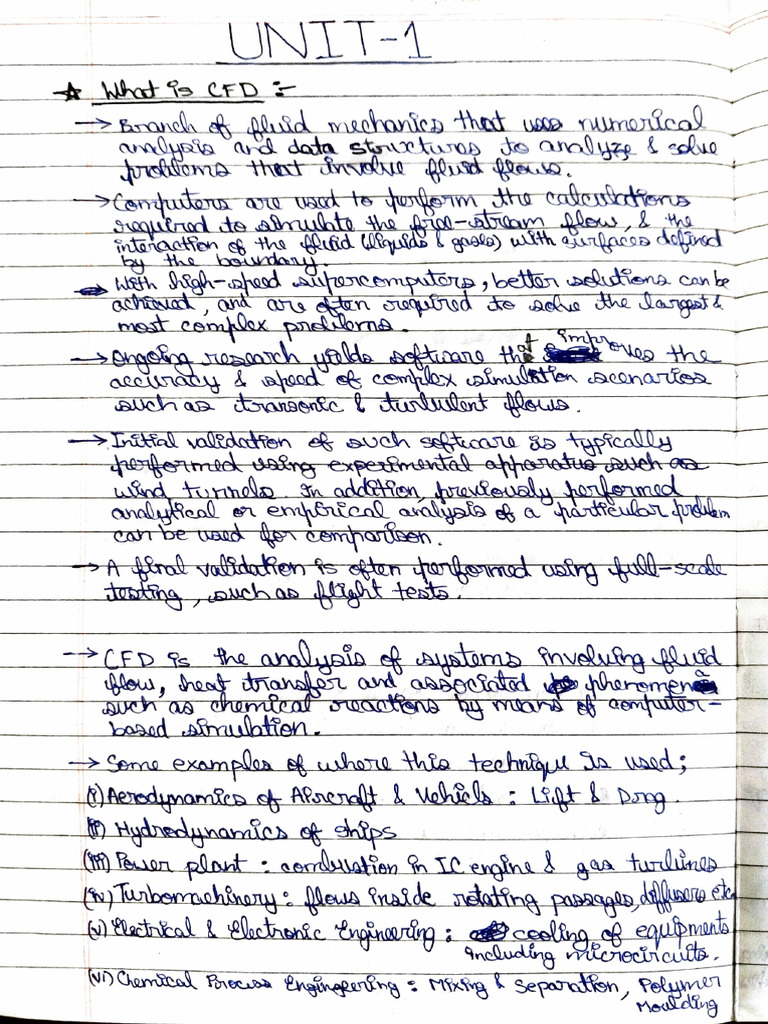 CFD Unit-1 | PDF