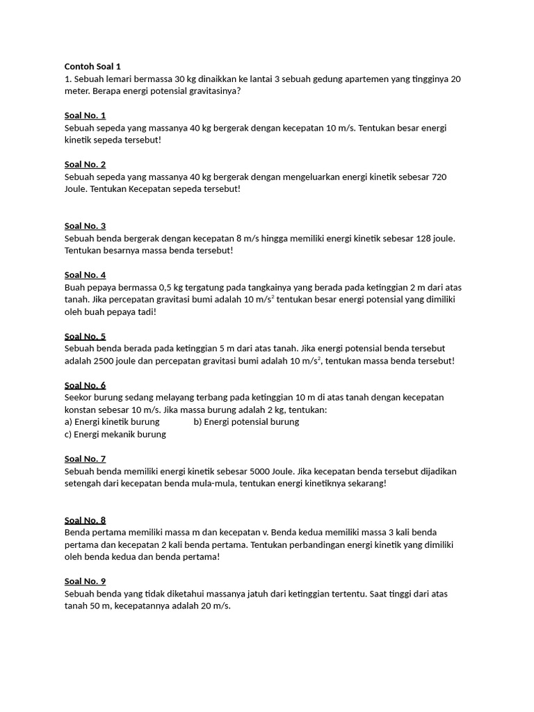 energi potensial, kinetik, mekanik | PDF