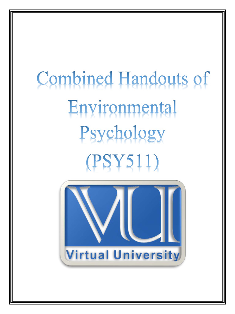 1-45 Complete Handouts PSY511 | PDF | Behavioural Sciences | Psychology