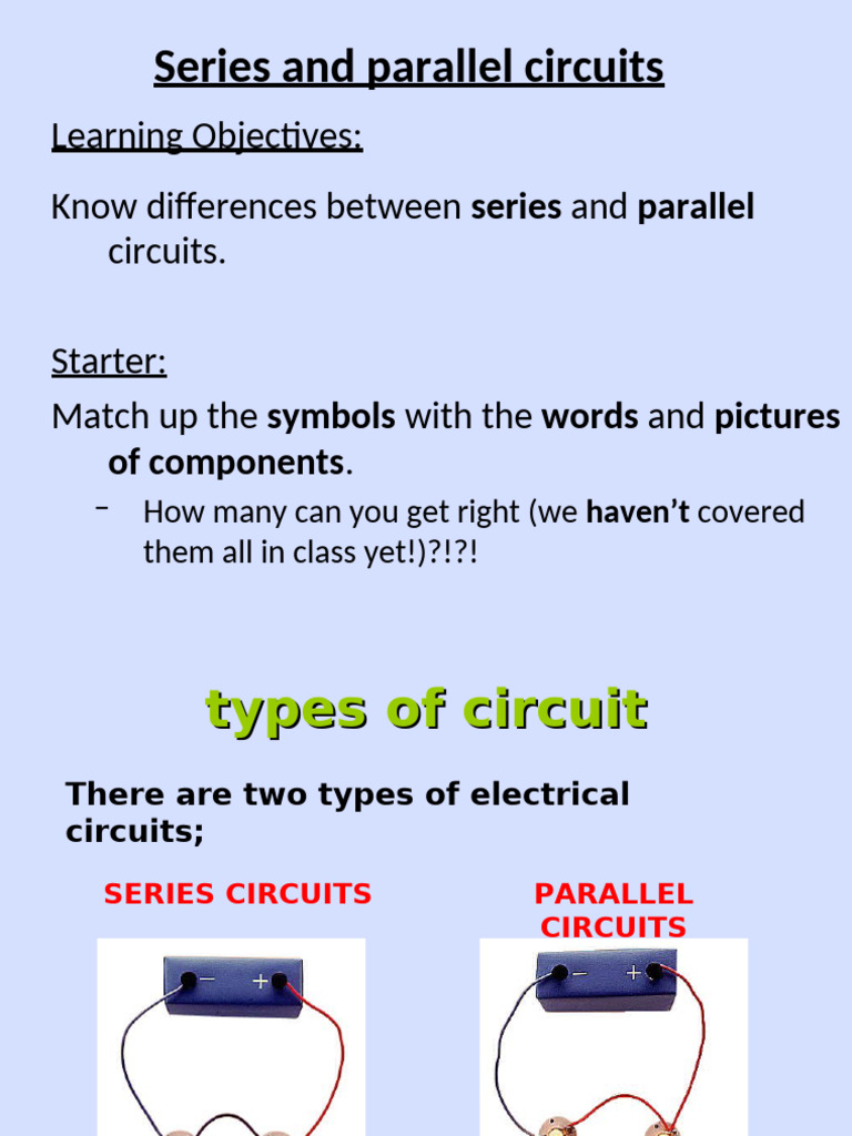 Series and Parallel | PDF