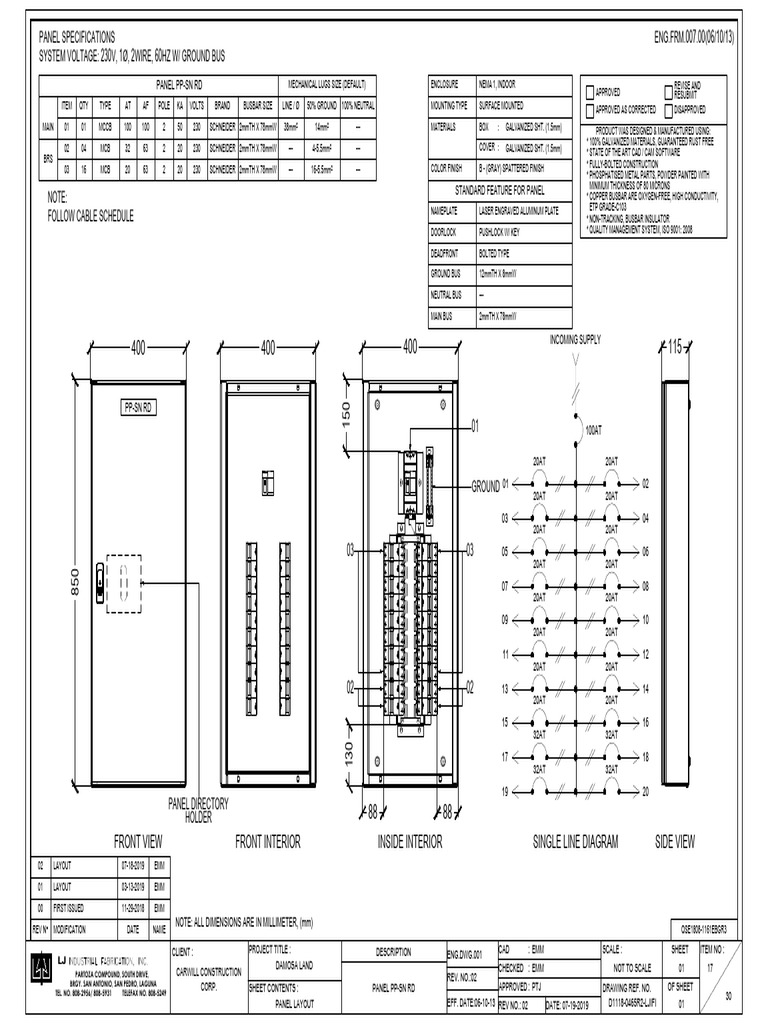 PP-SN RD Electrical Panel Layout | PDF | Electrical Components ...