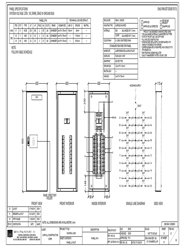 21 - Panel Lp-K-Panel Layout | PDF | Electrical Components | Building ...