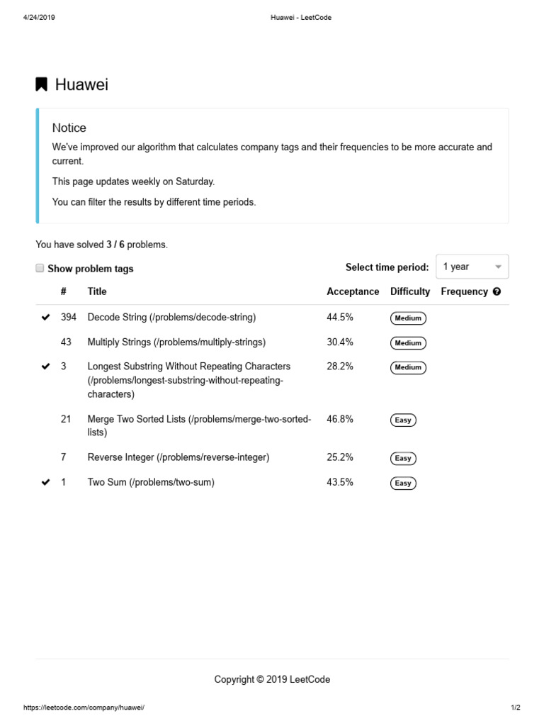 Huawei (@study - Cloud) - LeetCode | PDF