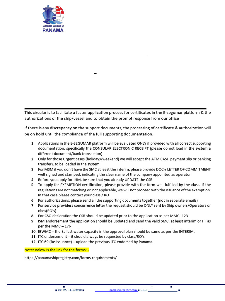 E-Segumar Platform Application Guidelines | PDF