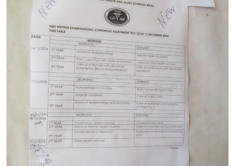 Cat 01 at Time Table | PDF