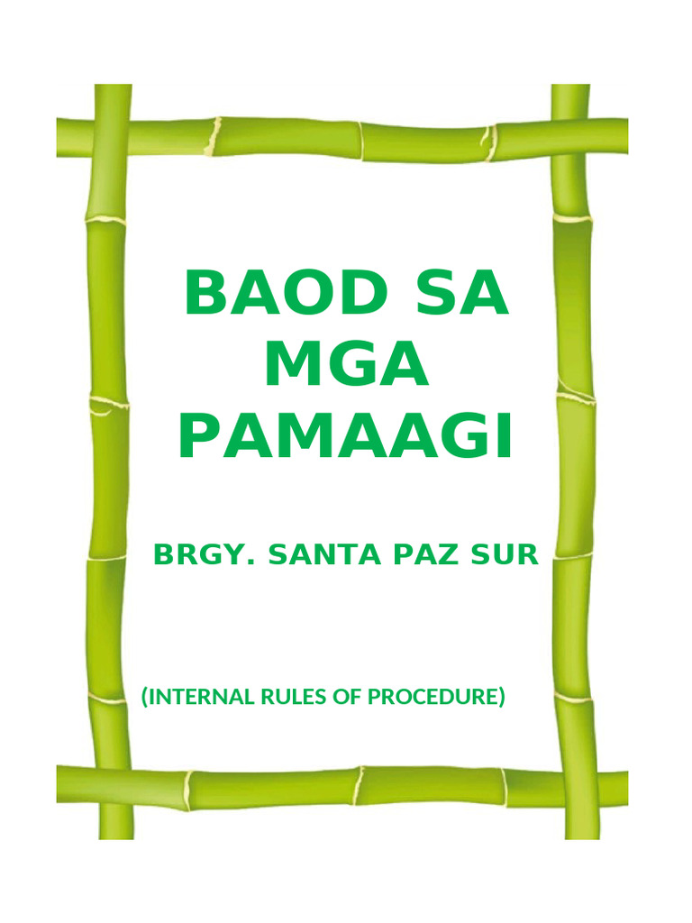 Baod Sa Mga Pamaagi | PDF