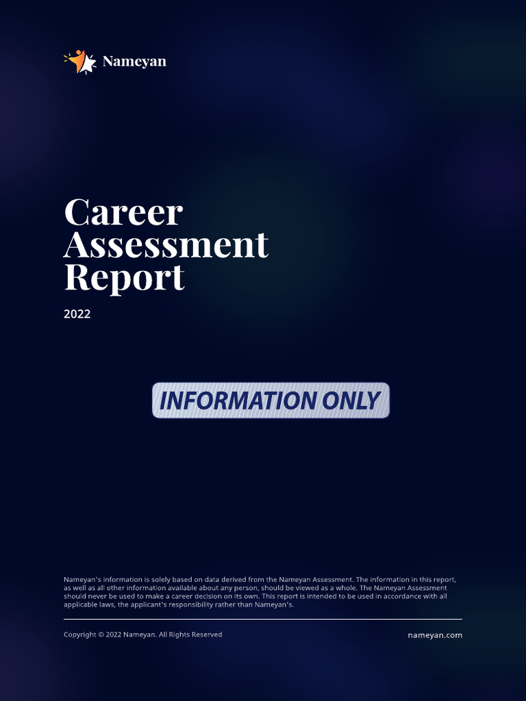 Assessment Report - Sample - Compressed | PDF | Reading Comprehension ...