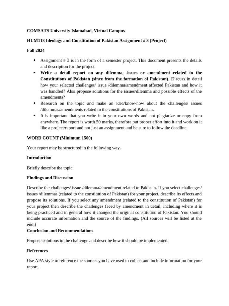 Constitution Challenges in Pakistan Report | PDF