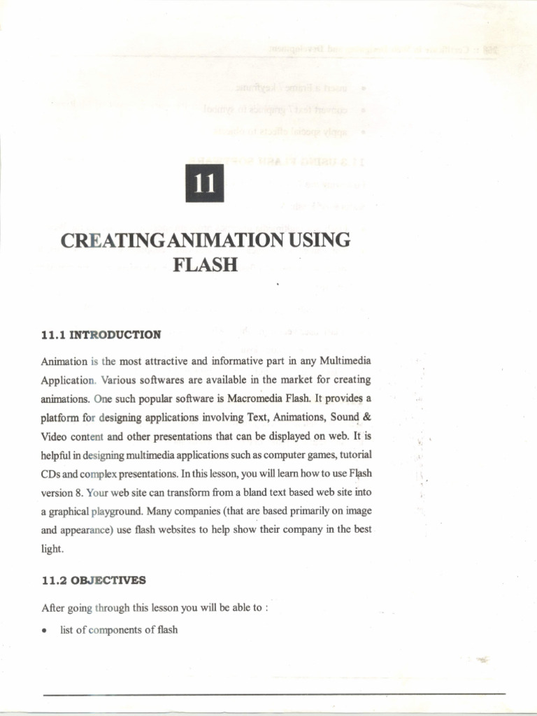 Lesson-11 Creating Animation Using Flash0001 | PDF