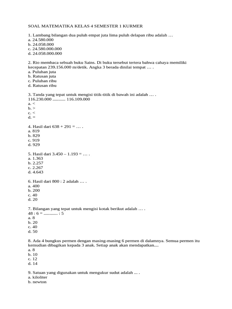 Soal Matematika Cici | PDF