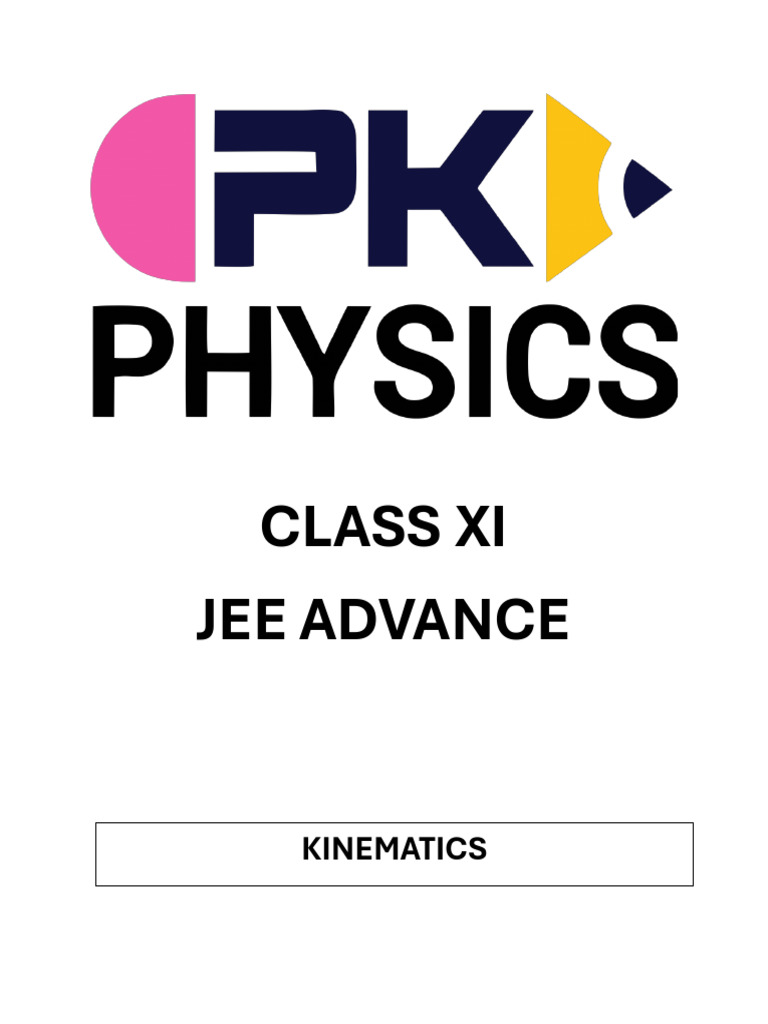 JEE Advanced Kinematics Problems | PDF | Acceleration | Speed