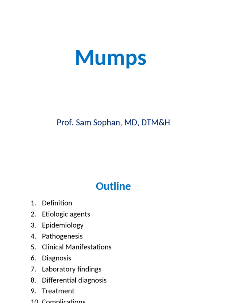 1_Mumps_2020 | PDF | Virus | Infection