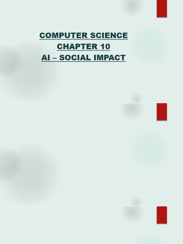 Chapter10 - AI - SOCIAL IMPACT | PDF | Artificial Intelligence ...