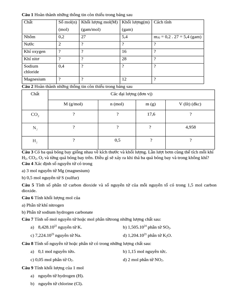 BT KHTN8 Bài 3 | PDF