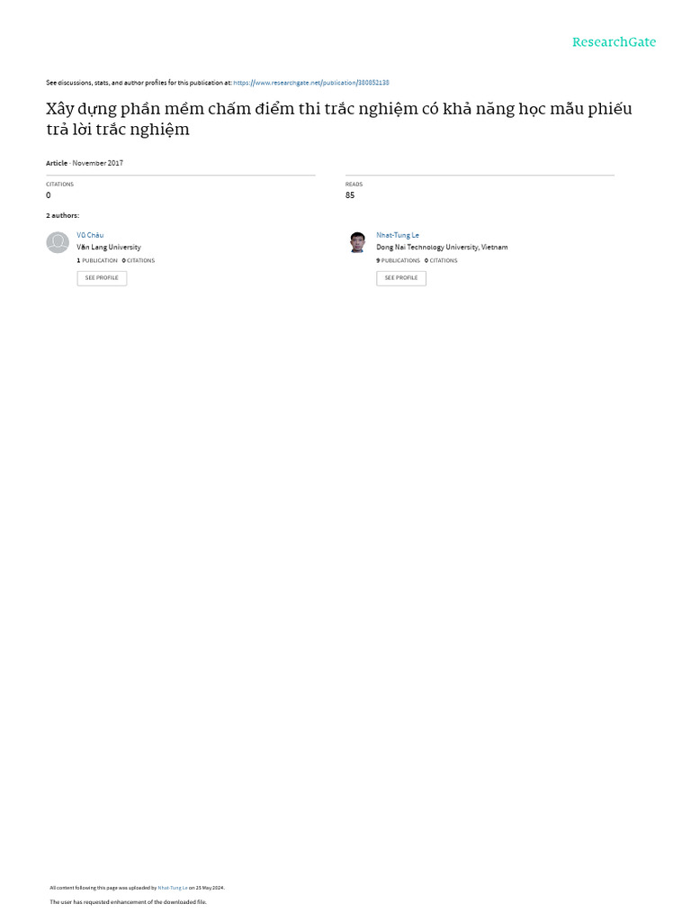 Xây D NG PH NM MCH M I Mthitr C Nghi M Có KH N NGH CM U Phi U TR L Itr C Nghi M | PDF