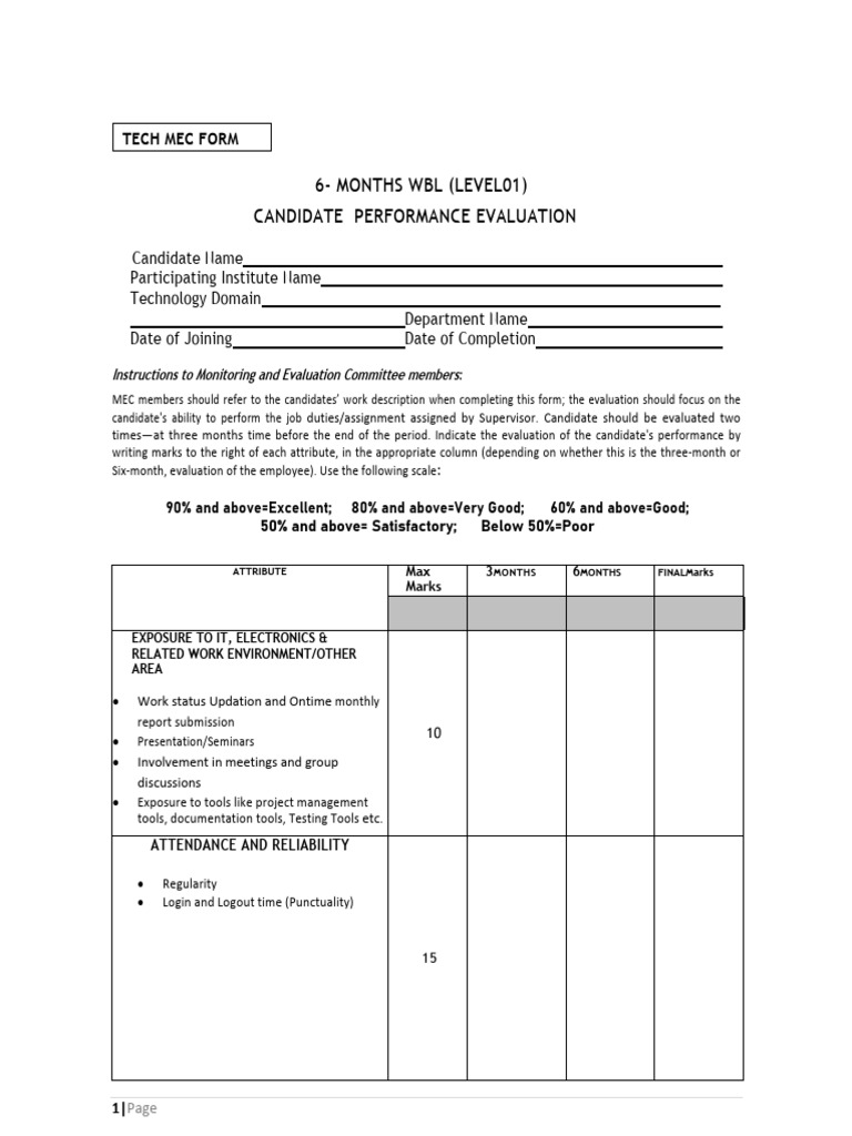 MEC form (Level-01) -2 | PDF | Business