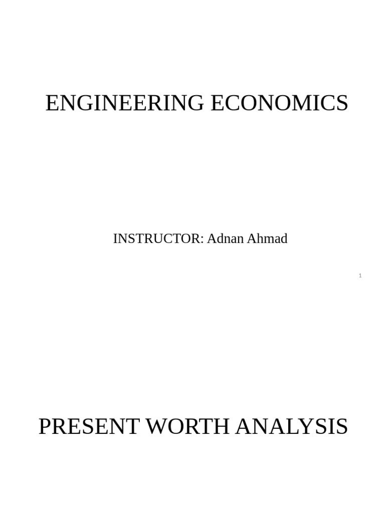6 Present Value Analysis Pdf Present Value Interest