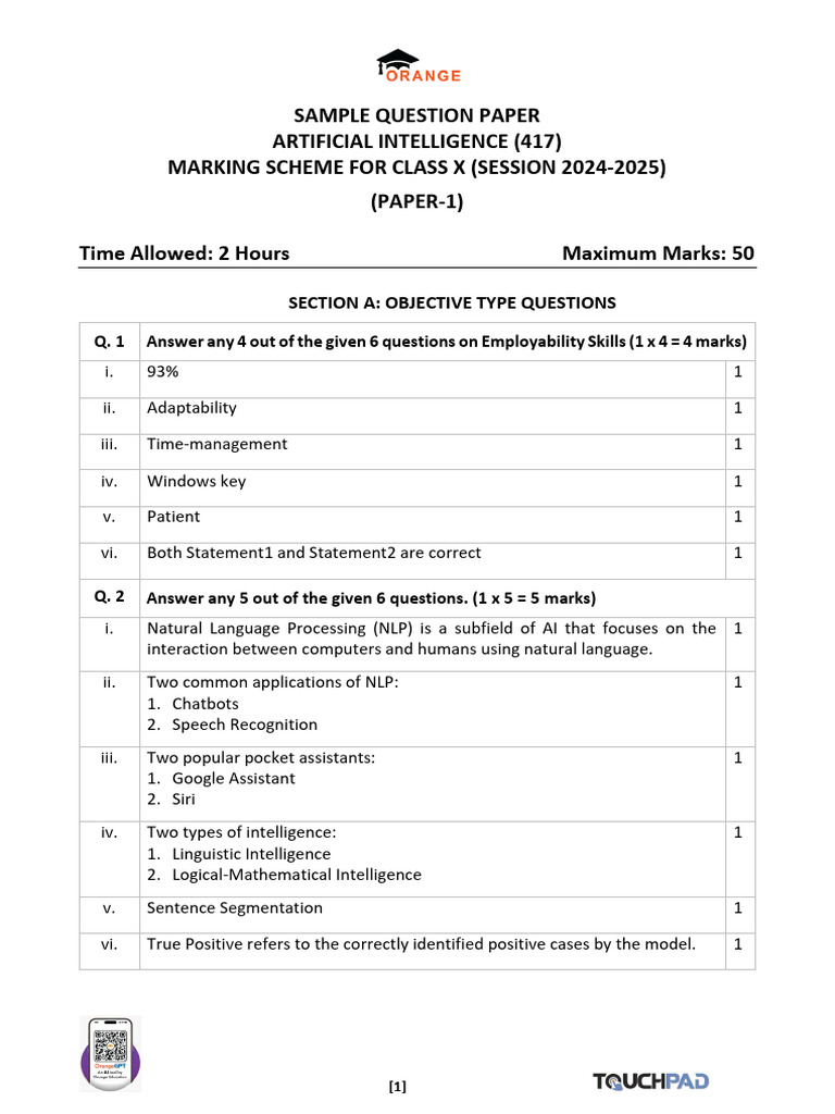 Orange_AI417_10_MS (P1) | PDF | Machine Learning | Artificial Intelligence