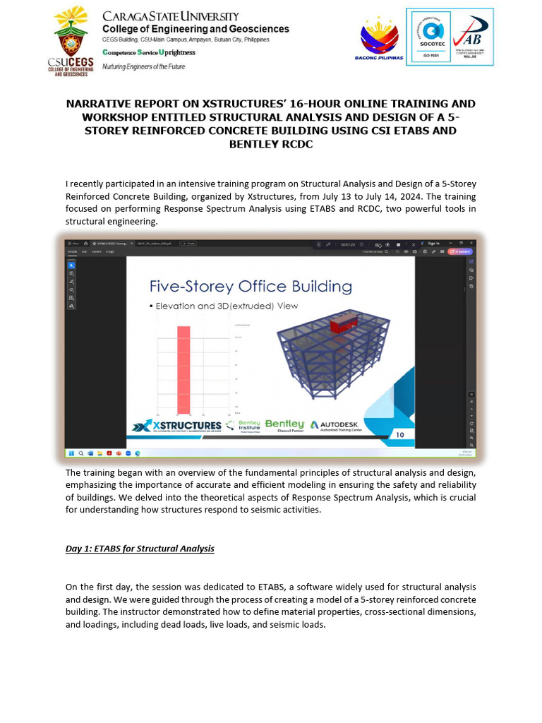 Narrative Report | PDF | Structural Analysis | Earthquake Engineering