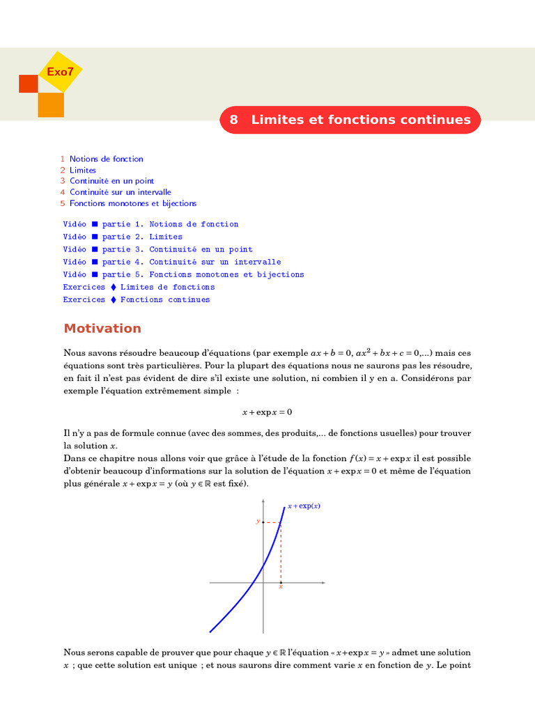 Limites et Continuité des Fonctions | PDF | Fonction (Mathématiques ...