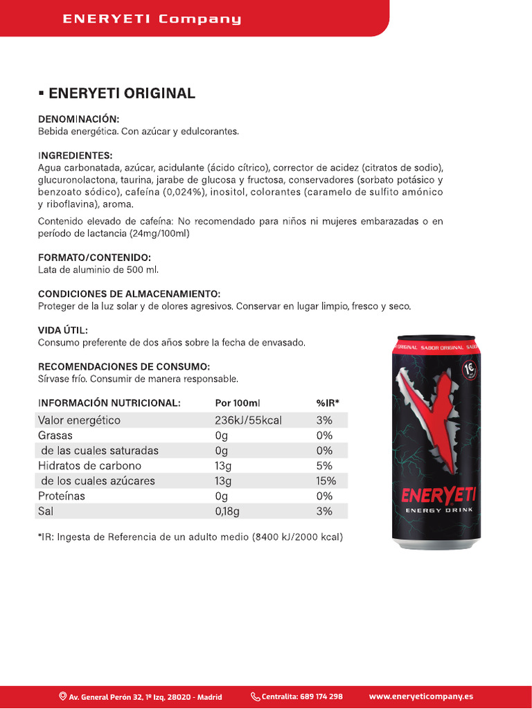 Ficha Tecnica Eneryeti Original | PDF