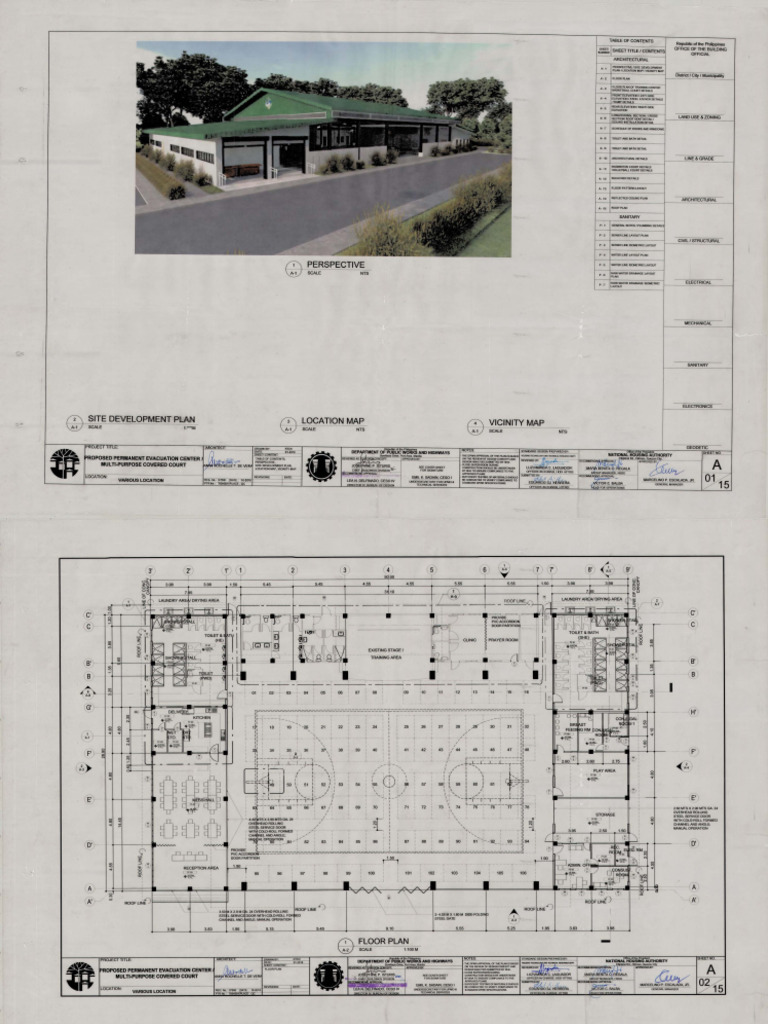 Evacuation Center Plan Drawing | PDF | Concrete | Architectural Design