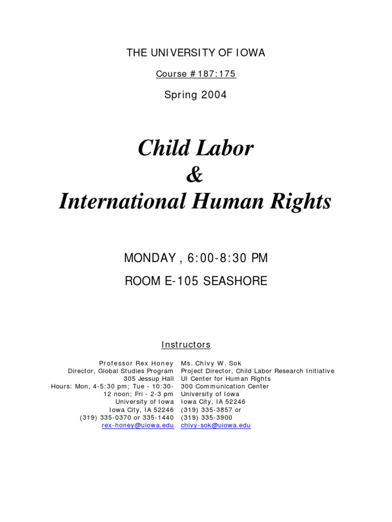 Child Labor | PDF | International Labour Organization | Child Labour