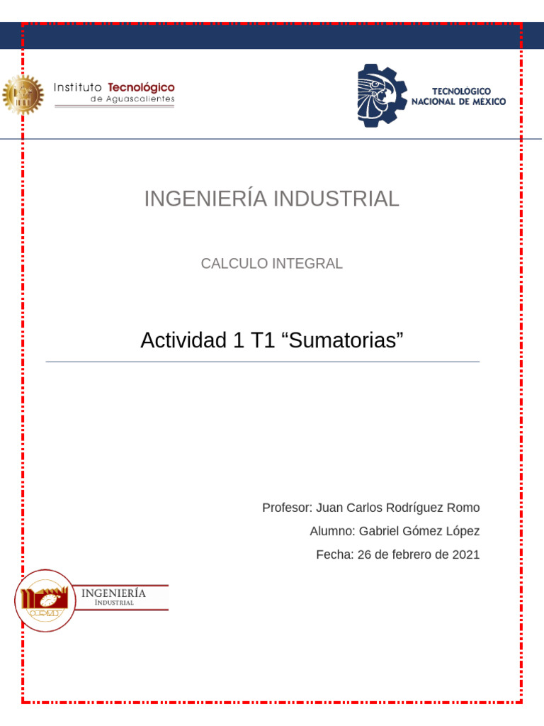 Actividad 1 T1 - Sumatorias - Gabriel Gómez López | PDF