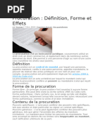 Lettre de Procuration - Modèle PDF Et Word À Remplir | PDF