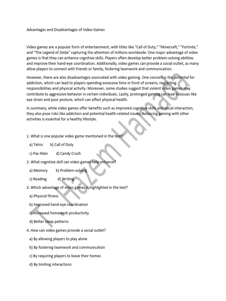 video games | PDF | Video Games | Psychology