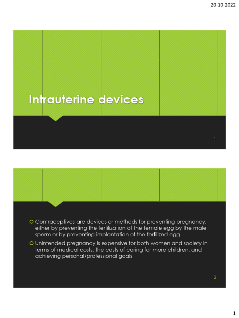 Intrauterine Device | PDF | Birth Control | Human Reproduction