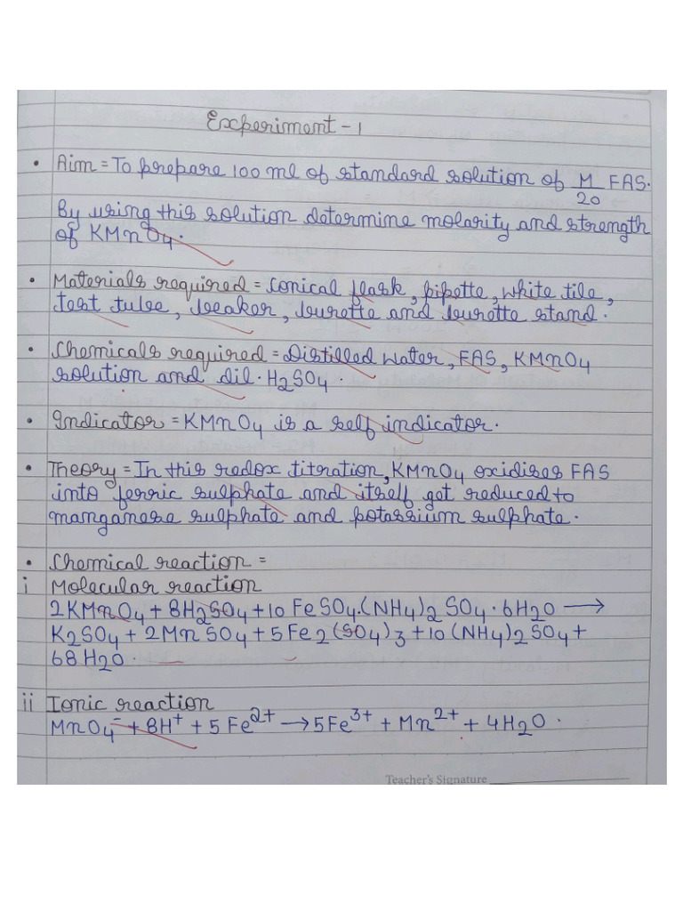 Chemistry experiments XII Class | PDF
