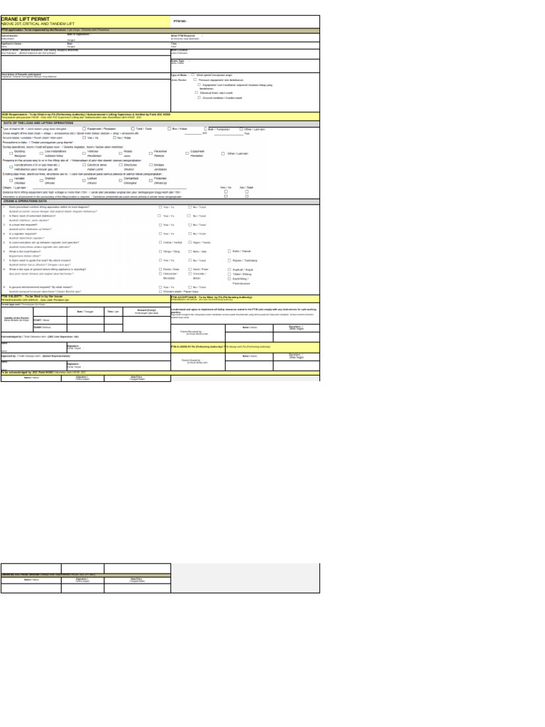 Lifting Permit | PDF